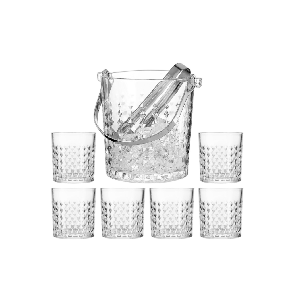 Glass Ice Bucket Set - Davindas